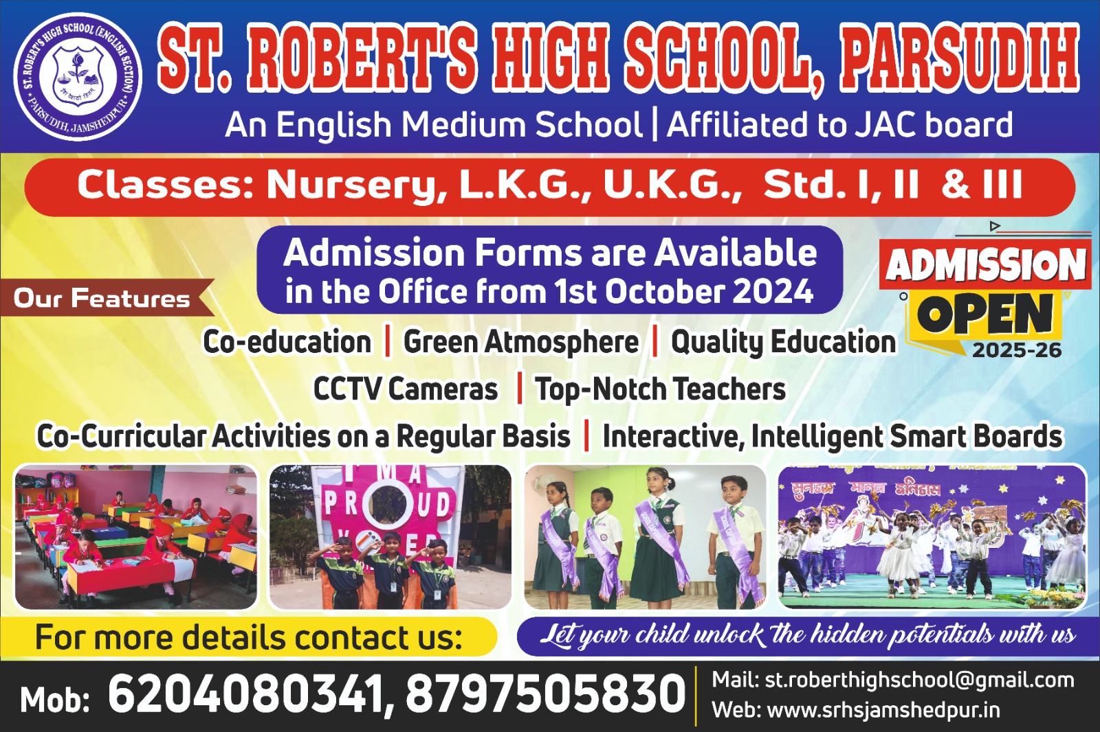 ST. ROBERT'S HIGH SCHOOL, JAMSHEDPUR: Homepage